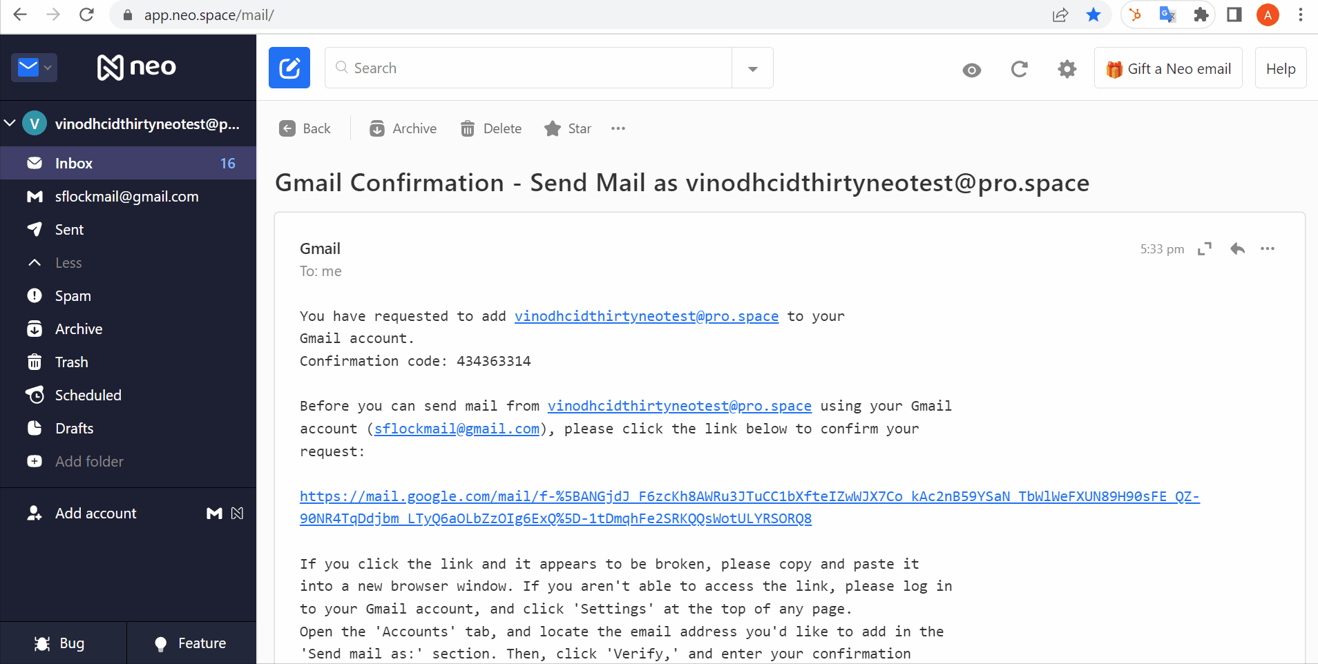Configure Neo Mail on Gmail – Neo Business