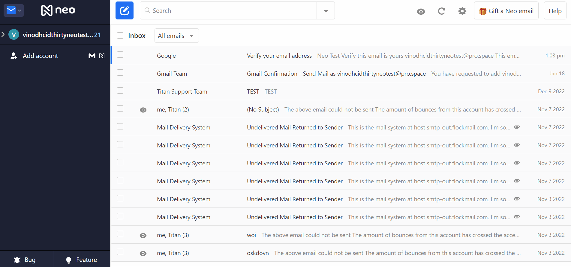 Add multiple accounts – Neo Business