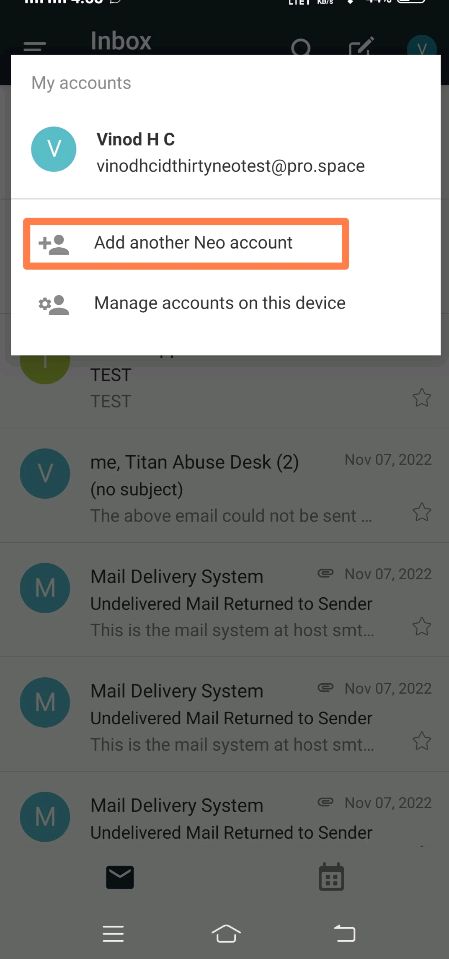 Add multiple accounts – Neo Business