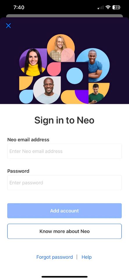Add multiple accounts – Neo Business